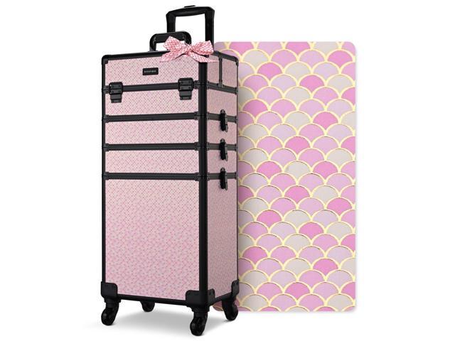 Click here for Byootique Large Rolling Makeup Case on Wheels 4in1... prices