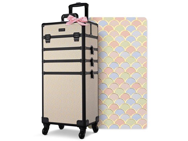 Click here for Byootique Rolling Makeup Train Case on Wheels 4in1... prices