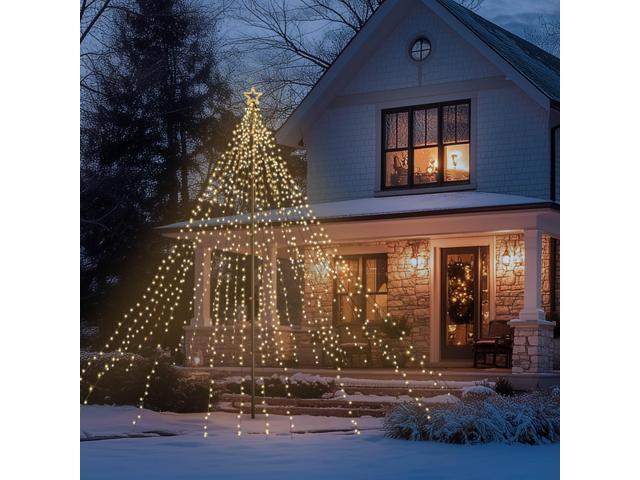 Click here for Yescom Vast-Starry 20Ft Flagpole LED Christmas Tre... prices