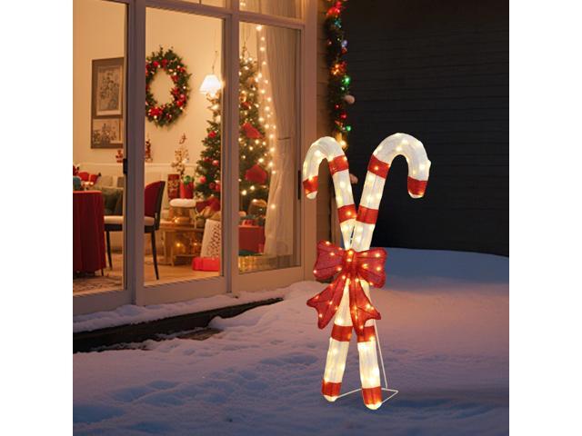 Click here for Yescom Christmas Pre-lit LED Candy Cane Lights Red... prices