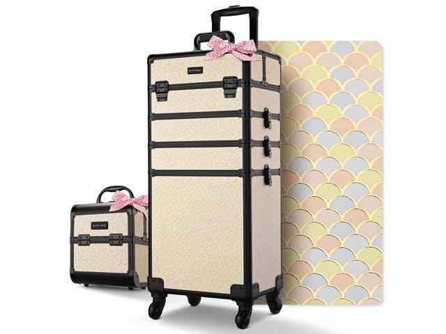 Click here for BYOOTIQUE Makeup Train Case Trolley w/ Cube Case C... prices