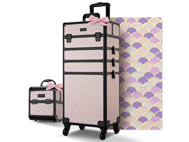 Click here for BYOOTIQUE Makeup Train Case Trolley w/ Cube Case C... prices