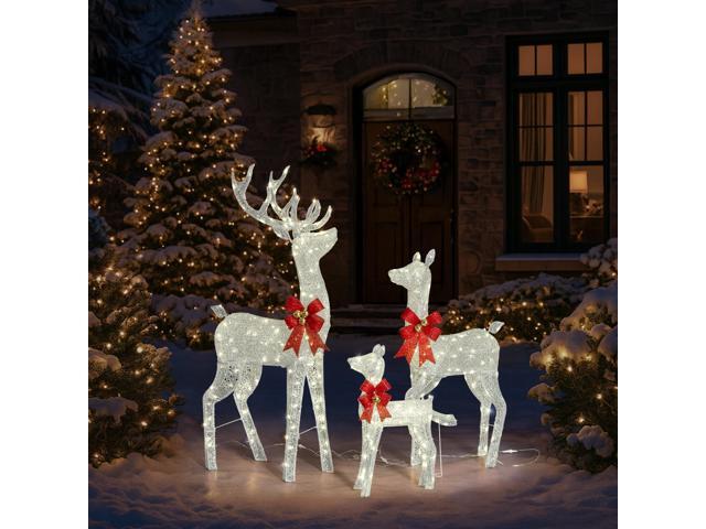 Click here for Yescom 3-Piece 5FT Pre-lit Christmas Reindeer Fami... prices