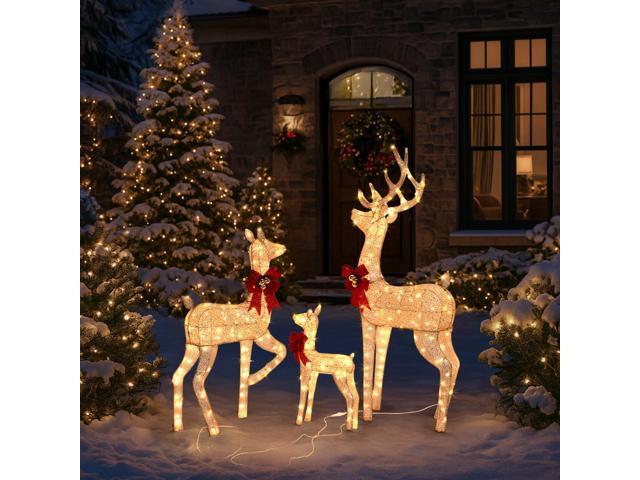 Click here for Yescom 3-Piece 5FT Pre-lit Christmas Reindeer Fami... prices