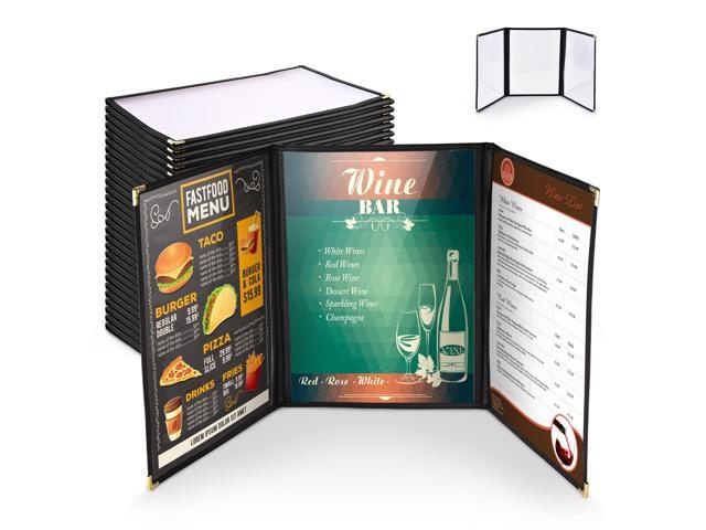 Click here for WeChef 30 Pack Restaurant Menu Cover 8.5x11 Triple... prices