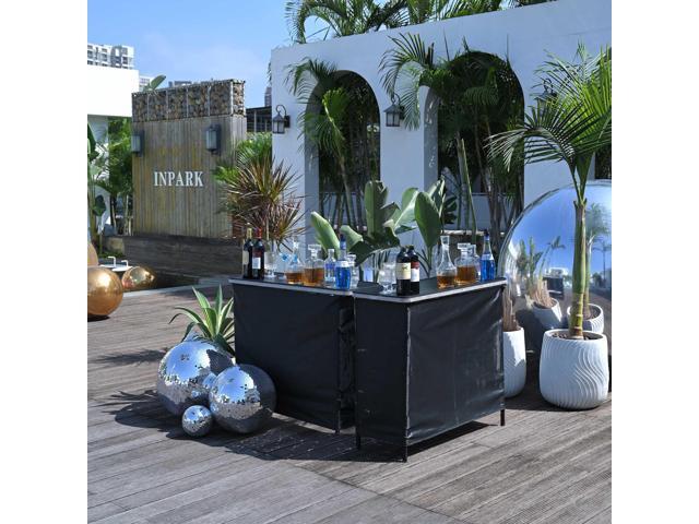 Click here for InstaHibit EZ GO Folding Portable Bar Table Shimme... prices