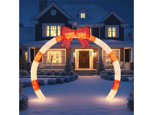 Click here for Yescom 10.4ft LED Christmas Arch with Red Bow for... prices