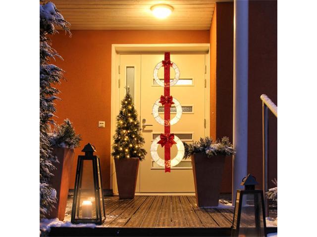 Click here for Yescom Pre-Lit 3 Pcs Christmas Wreath Set with Ele... prices