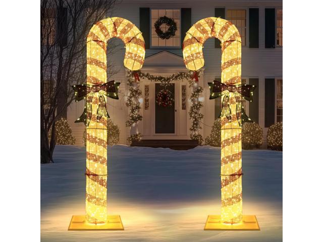 Click here for Yescom 2-Packs 8FT Pre-Lit 660LED Christmas Candy... prices