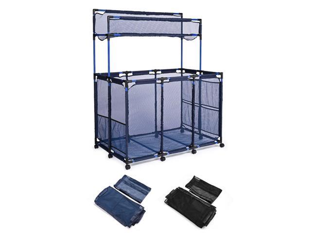 Click here for Yescom Mesh Pool Storage Bin Cart Rolling Toys Bin... prices