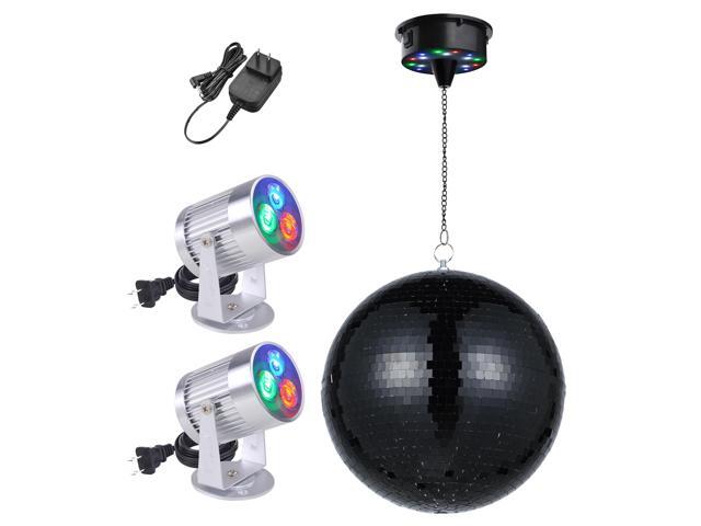 Click here for Yescom 12 Disco Mirror Ball w/ 2 LED Spotlights Ro... prices
