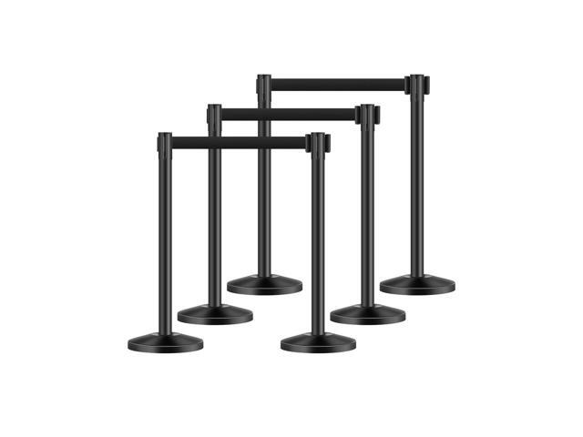 Click here for 6 Pcs Crowd Control Stanchion Set w/ Black Retract... prices