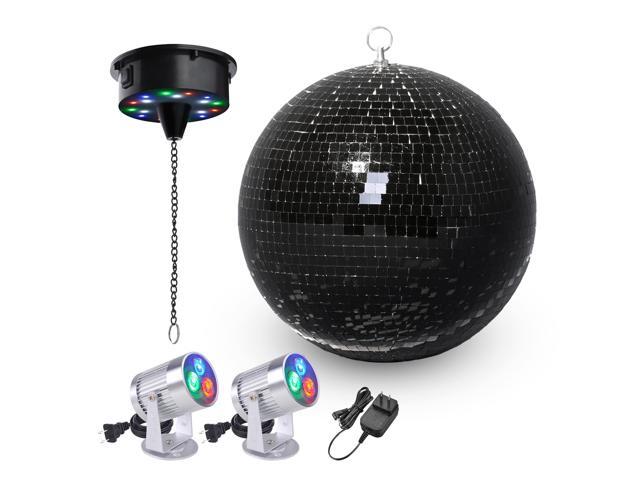Click here for Yescom 12 Disco Mirror Ball w/ 2 LED Spotlights Ro... prices