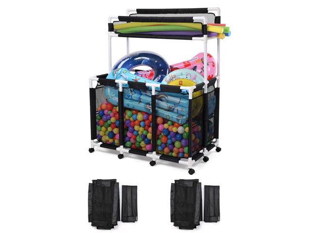 Click here for Yescom 424 Gal Pool Float Storage Bin Black Net Re... prices