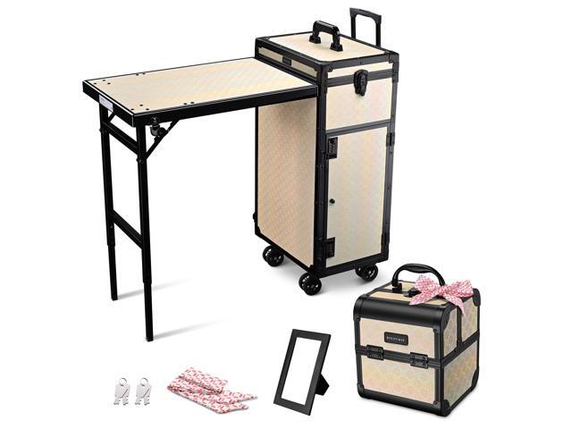 Click here for Byootique Rolling Makeup Train Case Nail Table w/... prices