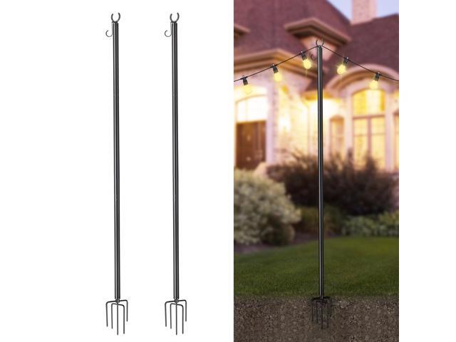 Click here for 10 Ft String Light Pole Outdoor Metal Pole Aluminu... prices