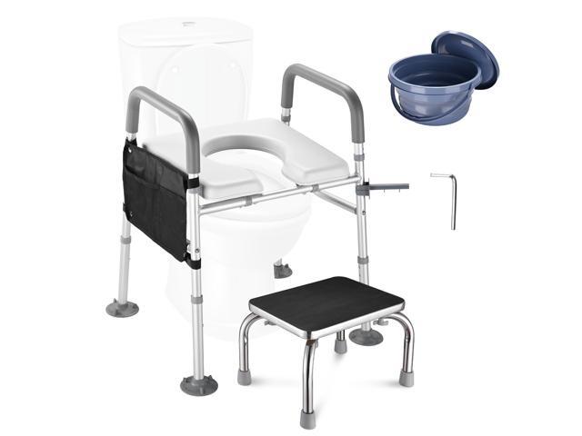 Click here for Yescom Raised Adjustable Toilet Seat w/ Steel Step... prices