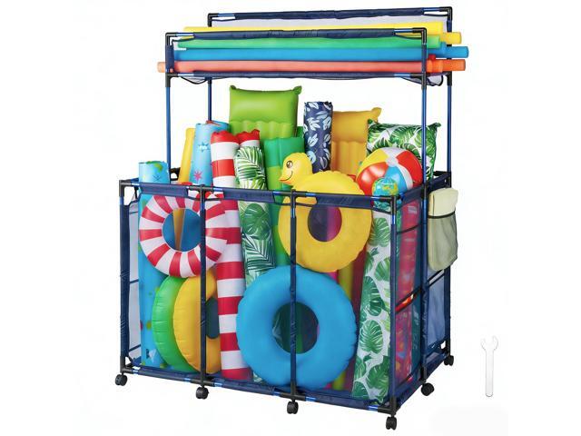 Click here for Yescom Metal Frame 10 Wheels Rolling Mesh Pool Sto... prices