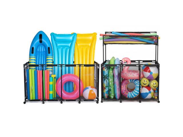 Click here for Yescom 2 Pack Mesh Pool Storage Bin Rolling Cart w... prices