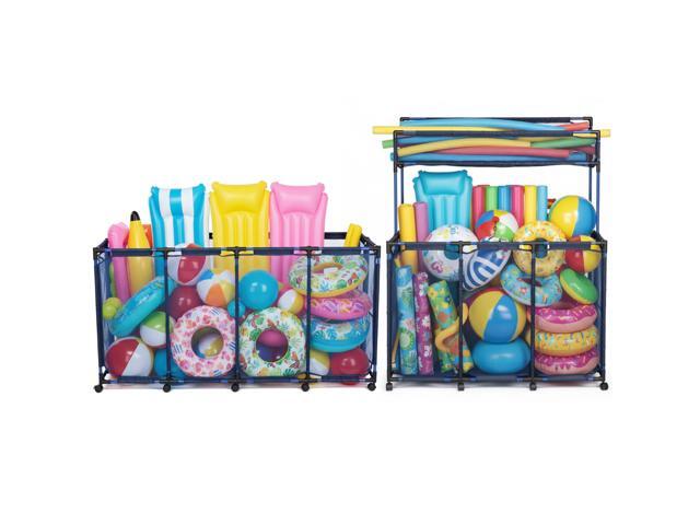 Click here for Yescom 2 Pack Mesh Pool Storage Bin Rolling Cart N... prices