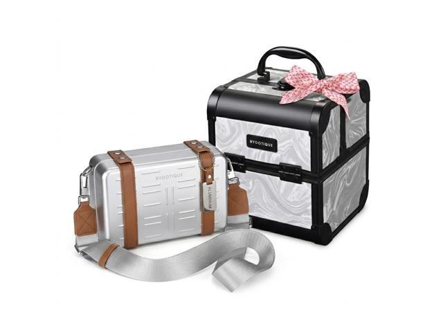 Click here for BYOOTIQUE Aluminum Hard Shell Crossbody Bag with S... prices