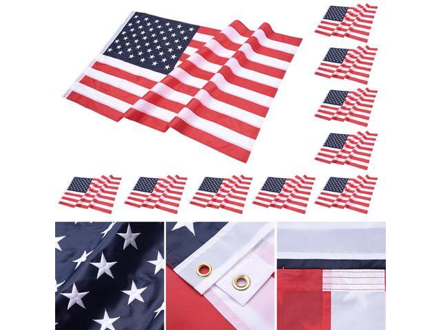 Click here for 10 Pcs 3x5 FT American Flag Sewn Stripes 210D Oxfo... prices