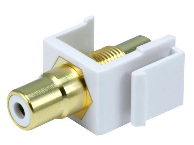 Click here for Monoprice Modular RCA Coupler Keystone Jack w/Whit... prices
