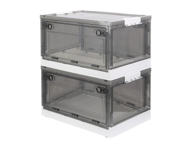 Click here for MPM 2 PACK Stackable Foldable Clear Storage Box wi... prices