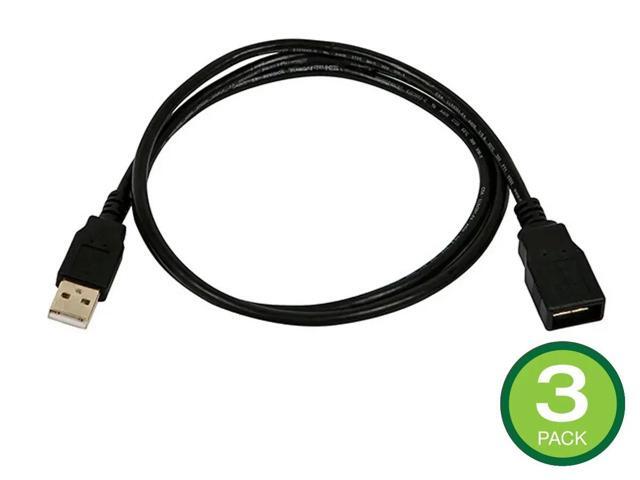 Click here for USB-A to USB-A (F) 2.0 Cable - Black  1m - 3 pack prices