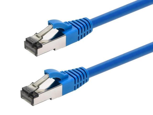 Click here for Monoprice Cat8 Patch Cable - 30 Feet - Blue Double... prices