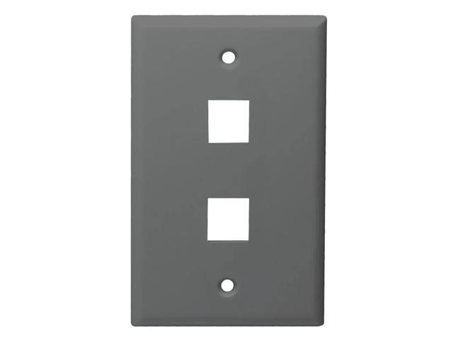 Click here for Monoprice Mid-Size Keystone Plate 2 Port  Gray  UL prices