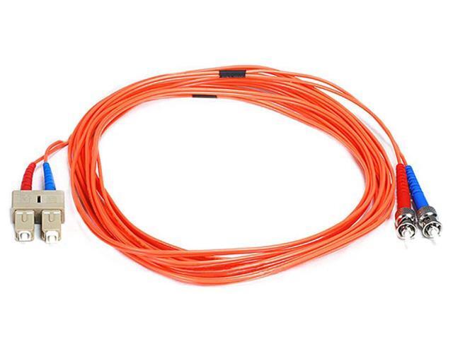 Click here for Monoprice Fiber Optic Cable - 5 Meter - Orange ST... prices
