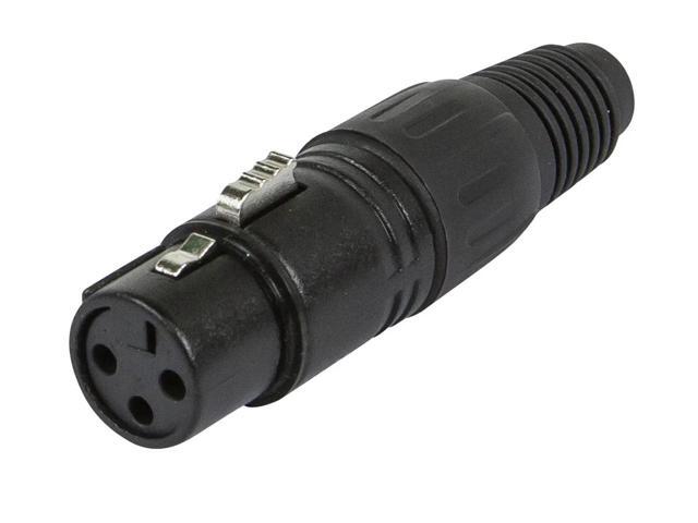Click here for Monoprice 3-Pin Female DMX Connector - Black Anodi... prices