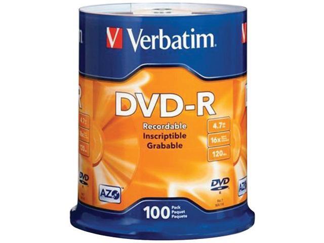 Click here for VERBATIM 4.7GB DVD-R 100CT SPINDLE- Part # 95102 prices