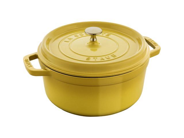 Click here for Staub Cast Iron 4-qt Round Dutch Oven - Citron prices