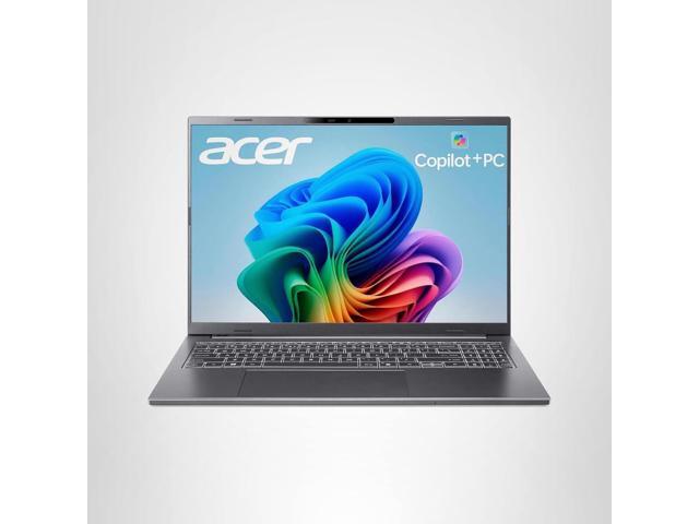 acer Aspire 16 AI Copilot+ PC 16 WUXGA 120Hz 100 sRGB Display Snapdragon X NPU: 45 Tops - GPU: Up to 1.7 TFLOPs 16GB LPDDR5X 512GB PCIe...