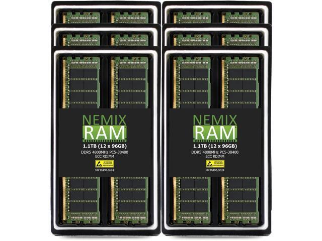 Click here for NEMIX RAM 384GB (12X96GB) DDR5 4800MHZ PC5-38400 2... prices