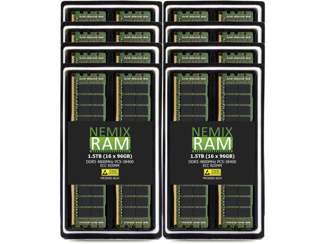 Click here for NEMIX RAM 384GB (16X96GB) DDR5 4800MHZ PC5-38400 2... prices
