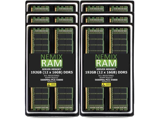Click here for NEMIX RAM 192GB (12X16GB) DDR5 5600MHZ PC5-44800 1... prices