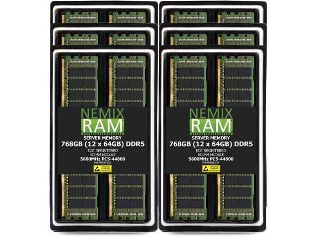 Click here for NEMIX RAM 768GB (12X64GB) DDR5 5600MHZ PC5-44800 2... prices