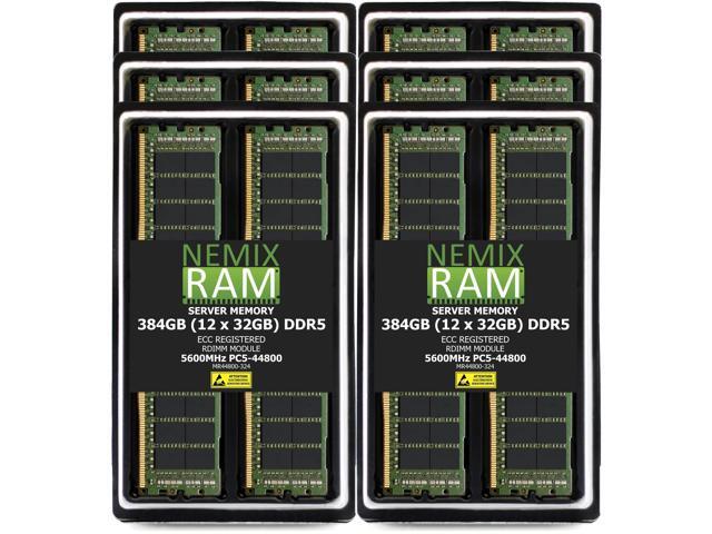 Click here for NEMIX RAM 384GB (12X32GB) DDR5 5600MHZ PC5-44800 2... prices