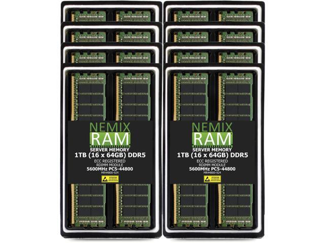 Click here for NEMIX RAM 1TB (16X64GB) DDR5 5600MHZ PC5-44800 2Rx... prices