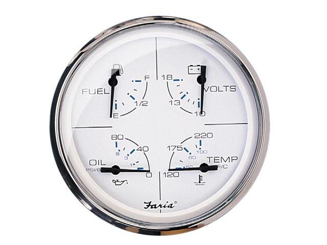 Click here for Faria 5 Multifunction Gauge Chesapeake White w/Sta... prices