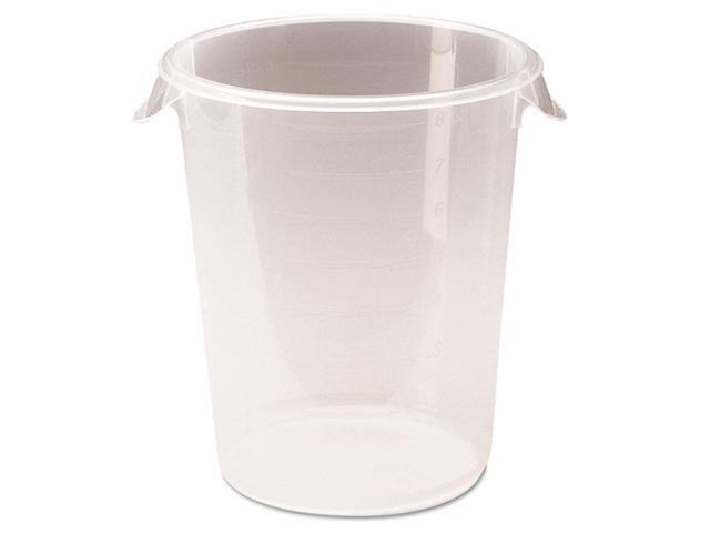 RUBBERMAID COMMERCIAL FG572424CLR Round Storage Container  8 qt