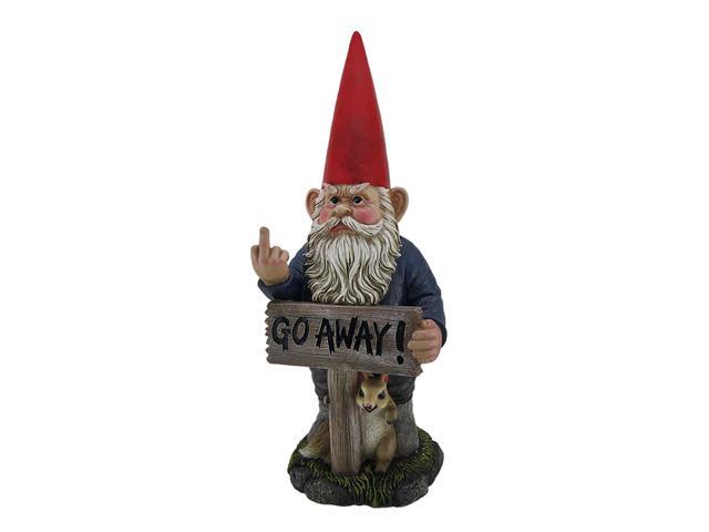Click here for Take A Hike Defiant Go Away Resin Garden Gnome Un-... prices