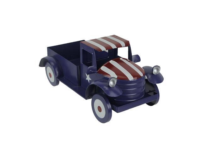 Click here for Rustic Blue Metal Vintage Patriotic Pickup Truck P... prices