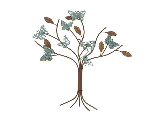 Click here for 15 Inch Metal Rust Butterfly Tree Wall Sculpture H... prices