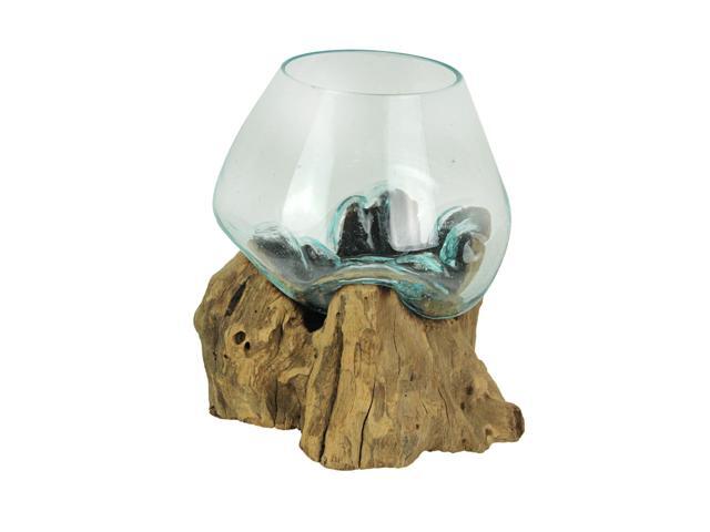 Click here for Handcrafted Melted Glass and Teak Driftwood Center... prices
