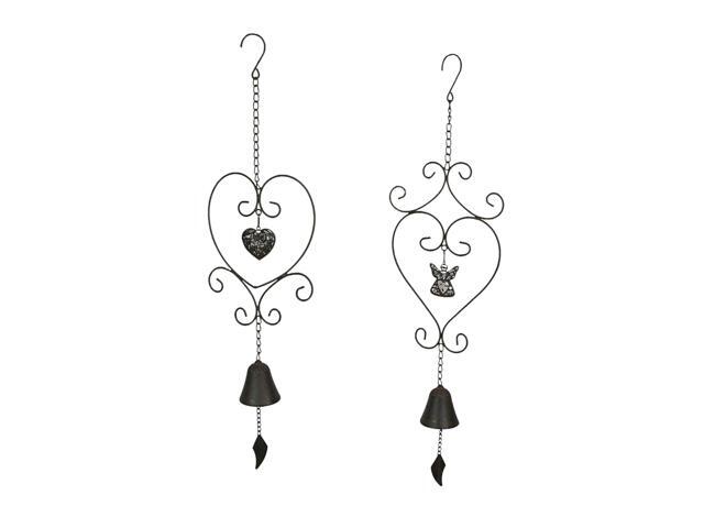 Click here for Metal Angel & Heart Hanging Wind Chime Bell Outdoo... prices