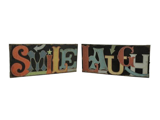 Click here for Smile & Laugh 2 Piece LED Lighted Canvas Wall Prin... prices